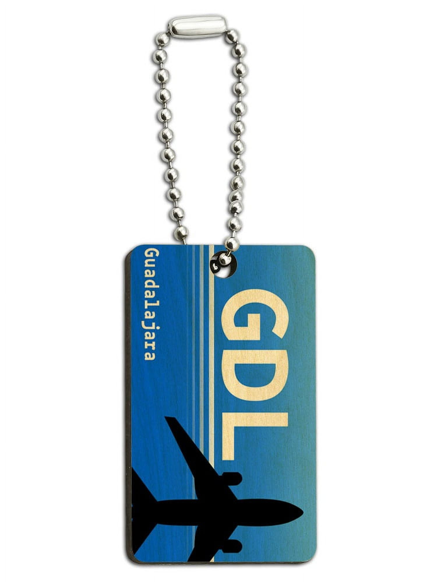 Guadalajara Mexico (GDL) Airport Code Wood Rectangle Key Chain ...