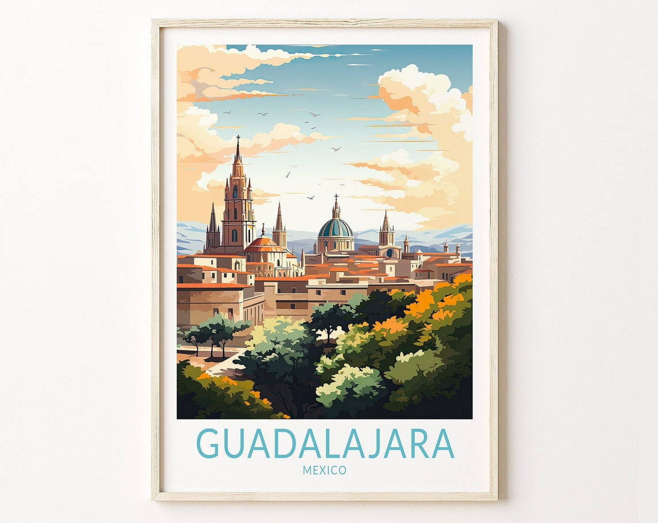 Guadalajara Mexico Travel Poster, Guadalajara Travel Poster Print ...