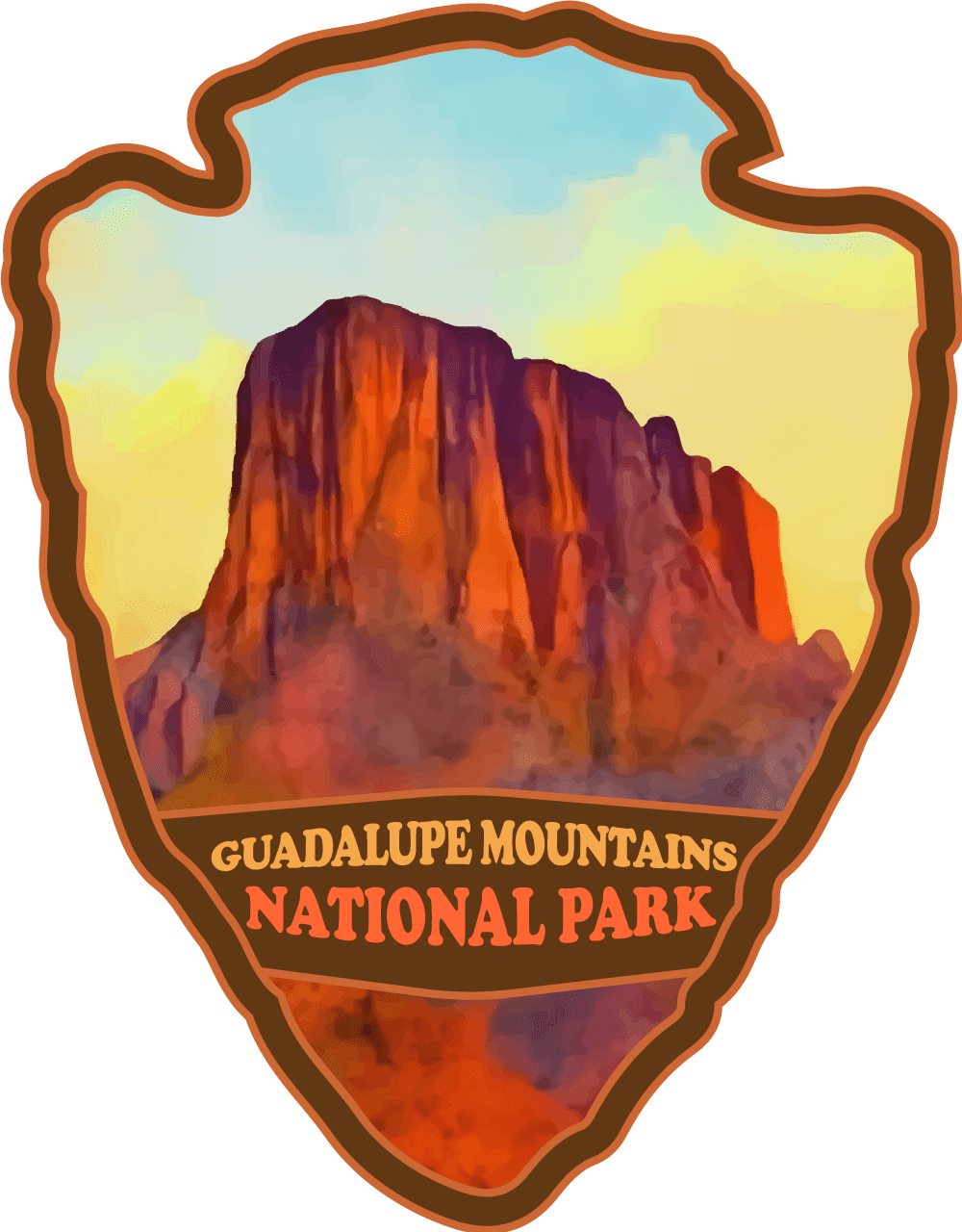 Guadalupe Mountains National Park Decal Sticker 6 inches - US National ...