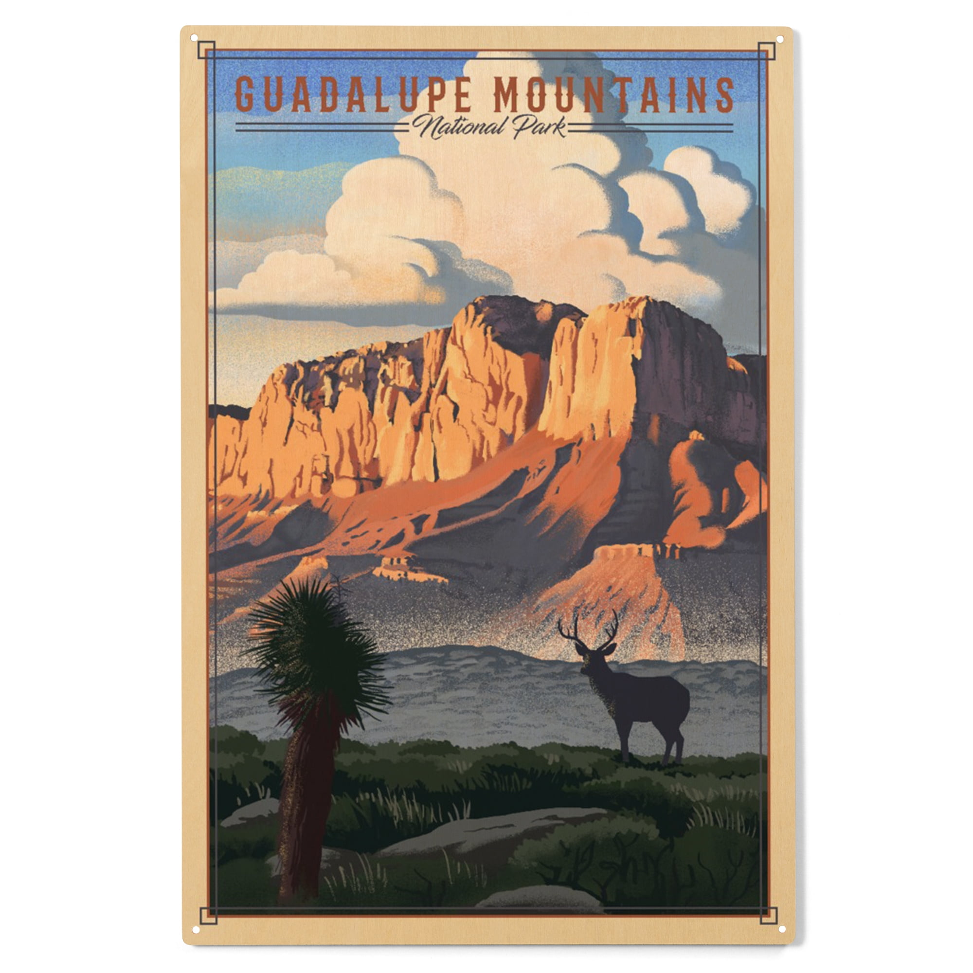 Guadalupe Mountains National Park, Texas, Lithograph National Park ...