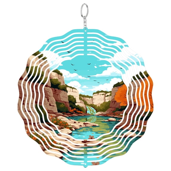 Guadalupe River State Park Texas 3D Wind Spinner Metal Kinetic Hanging ...