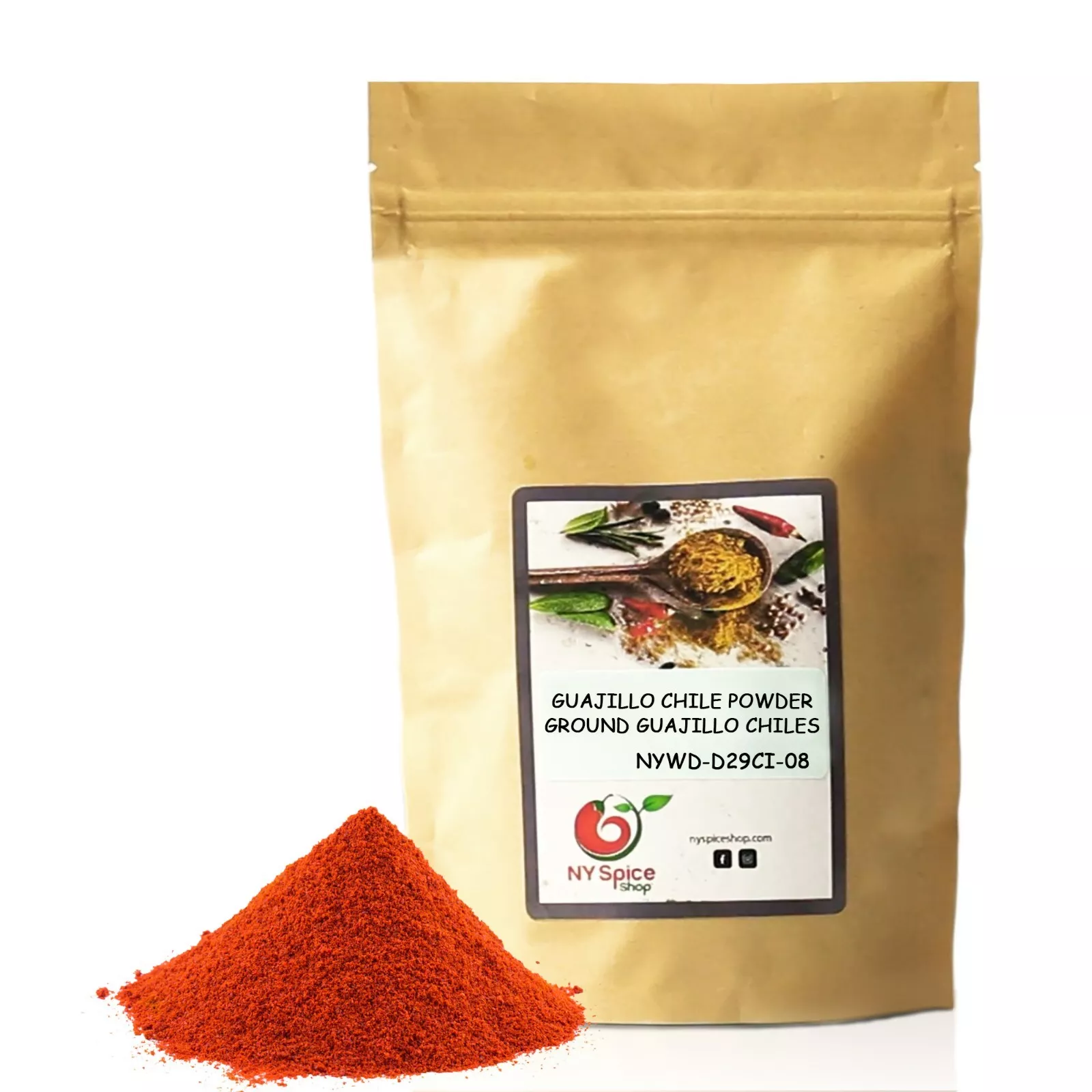 Guajillo Chile Powder Ground Guajillo Chiles Mexican Item Weight 8oz ...