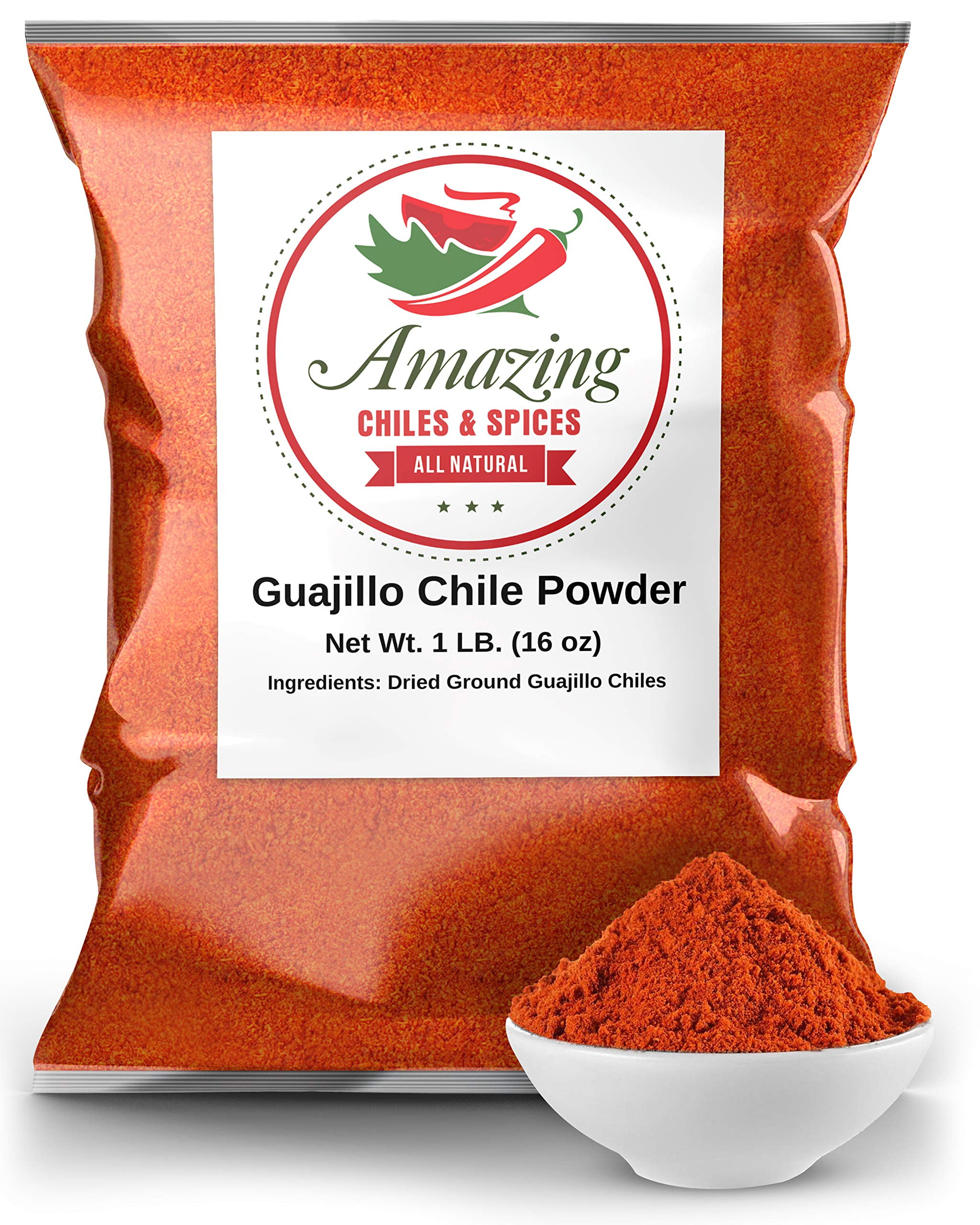 Guajillo Chile Powder Ground MZF22 1 LB (16oz) - and Premium. Great For ...