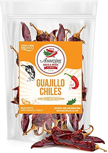 Guajillo Chiles Peppers Dried SSF20 Whole 1lb (16oz) - Natural and ...