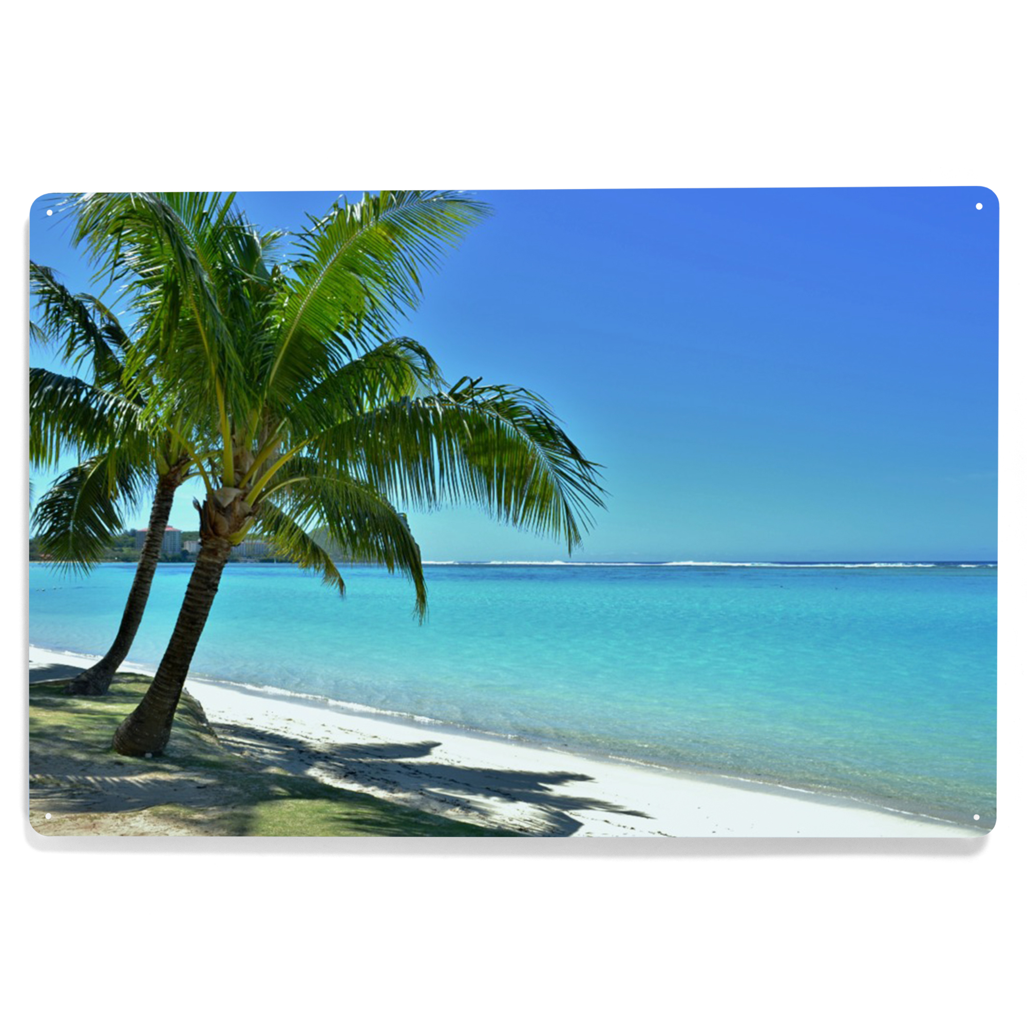 Guam, Beach Scene (12x18 Aluminum Art, Indoor Outdoor Metal Sign Decor ...