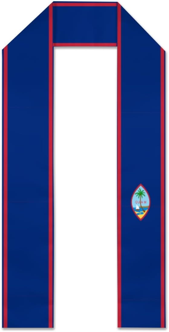 Guam Flag Graduation Stole Graduate Shawl Sash Scraf Gift For Abroad ...