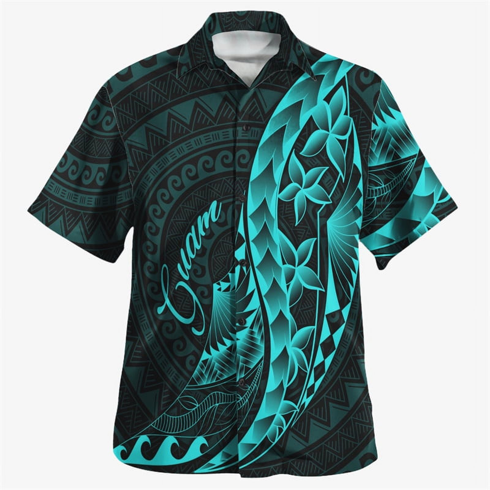 Guam Hawaiian Shirt For Men Multi Color Polynesia Button Oversized ...