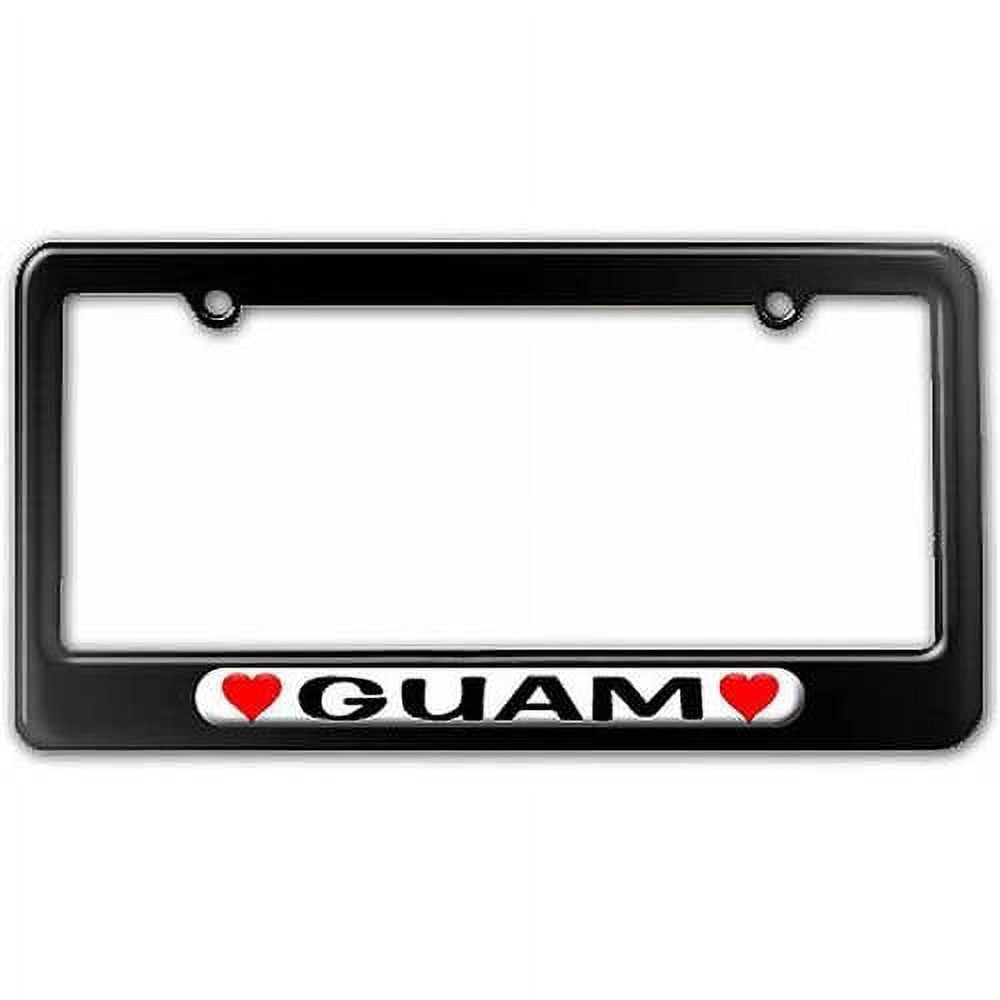 Guam Love with Hearts License Plate Tag Frame, Multiple Colors ...