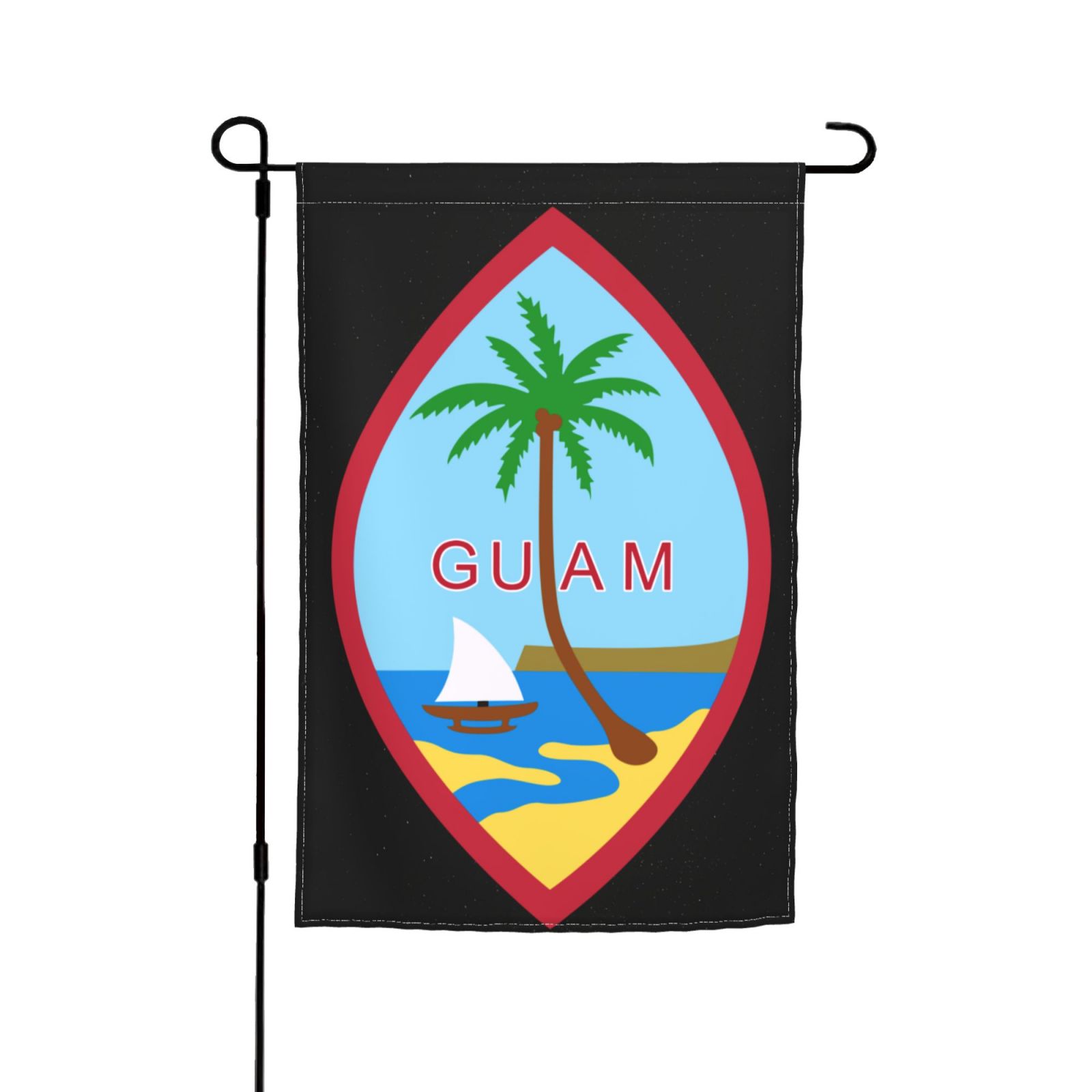 Guam Seal Garden Flag 12x18 Inch, Double Sided Outside Sign Yard Flag ...