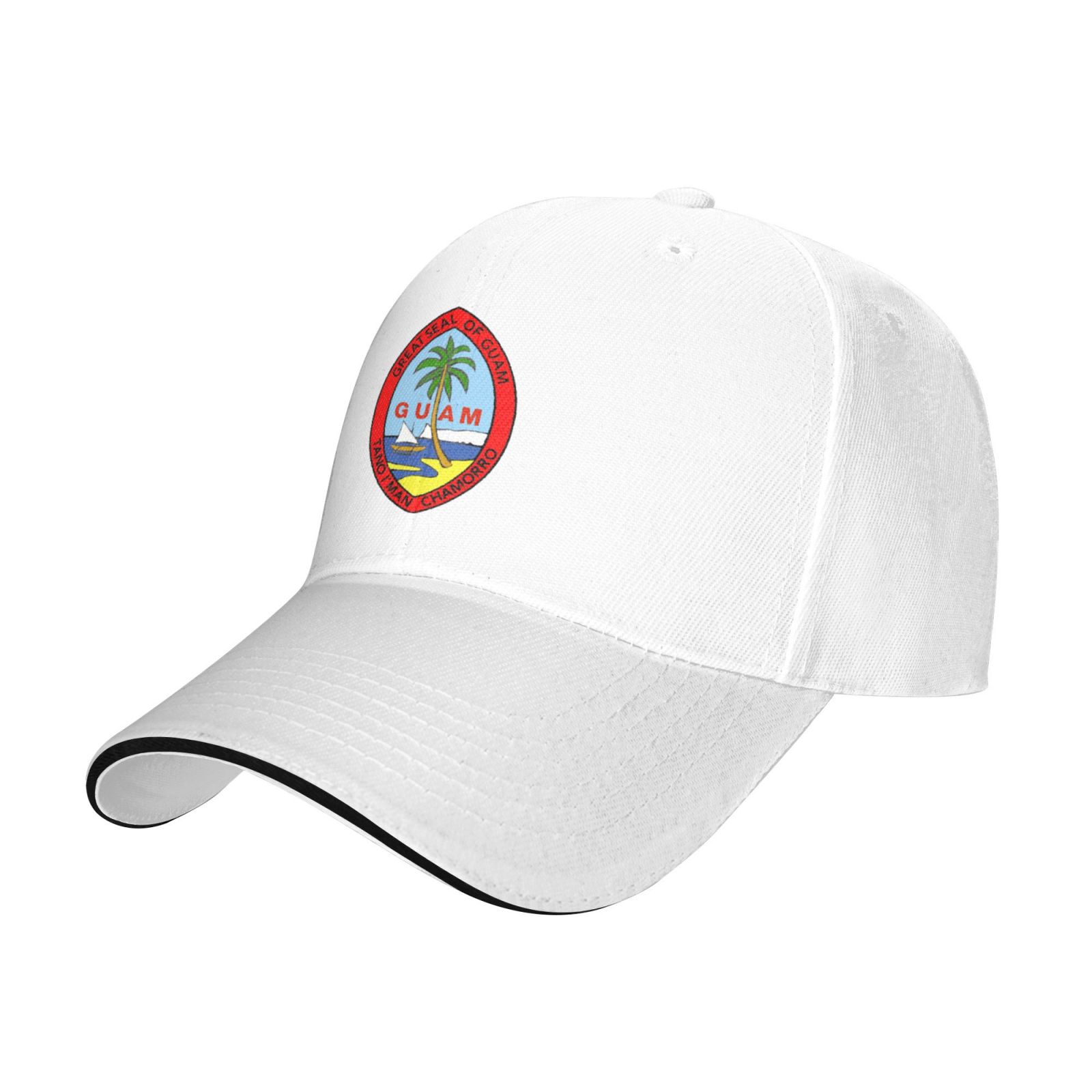 Guam Seal in A Tribal Turtle Men Women Baseball Cap Classic Adjustable ...