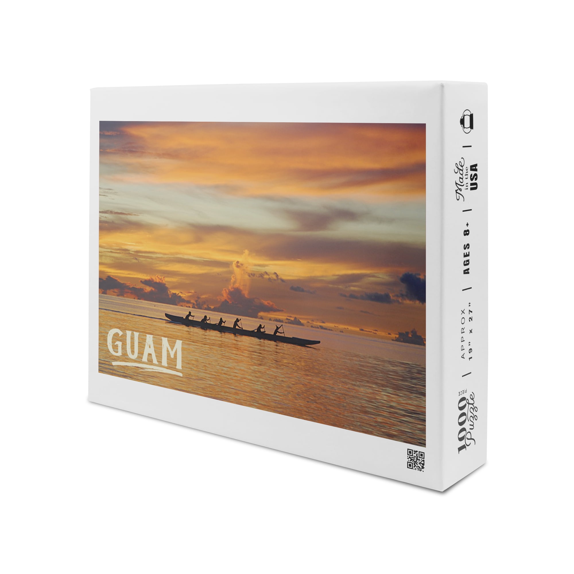 Guam, USA, Boat and Sunset (1000 Piece Puzzle, Size 19x27, Challenging ...