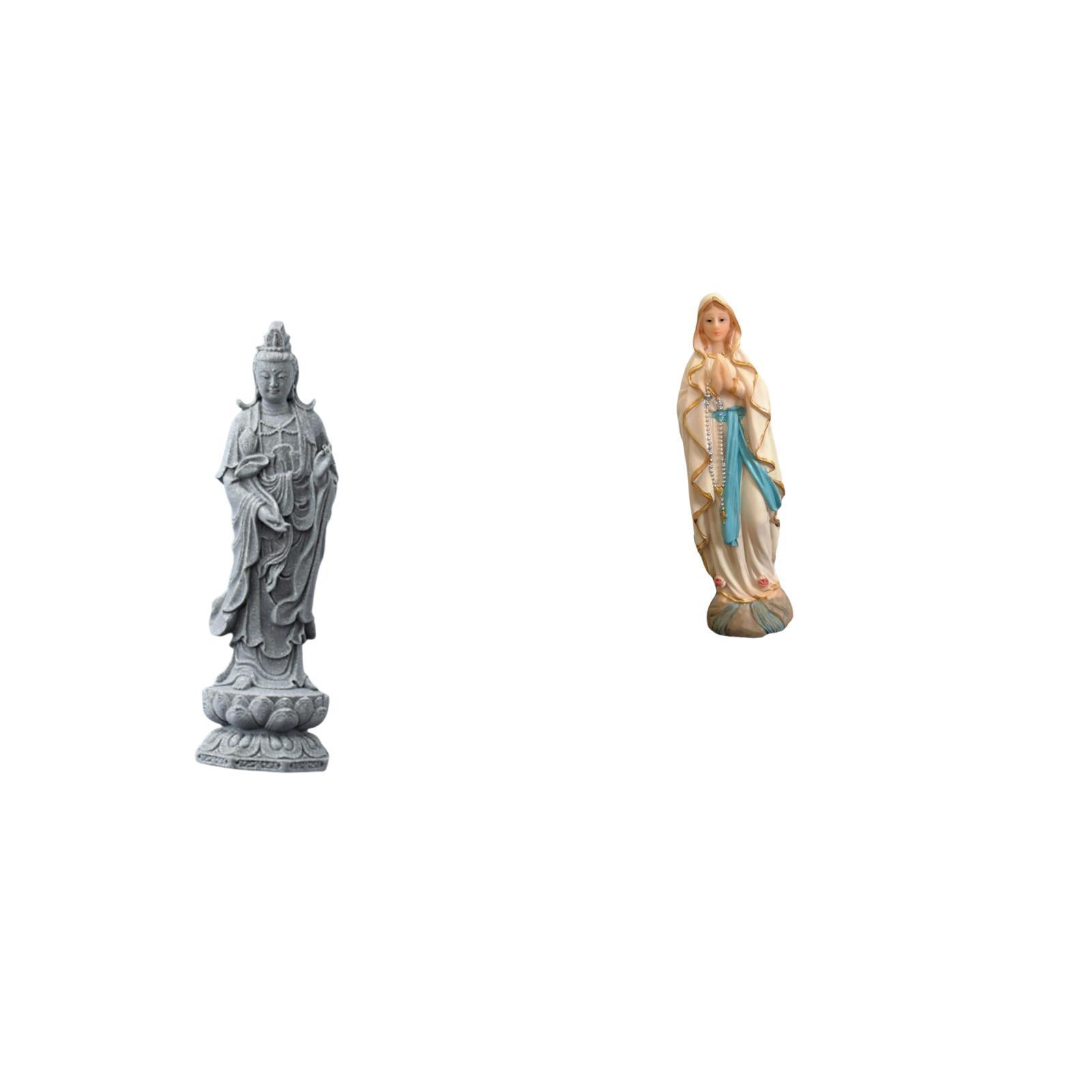 Guan Yin Ornament Virgin Mary Statue Luther Artwork Stone Resin for ...