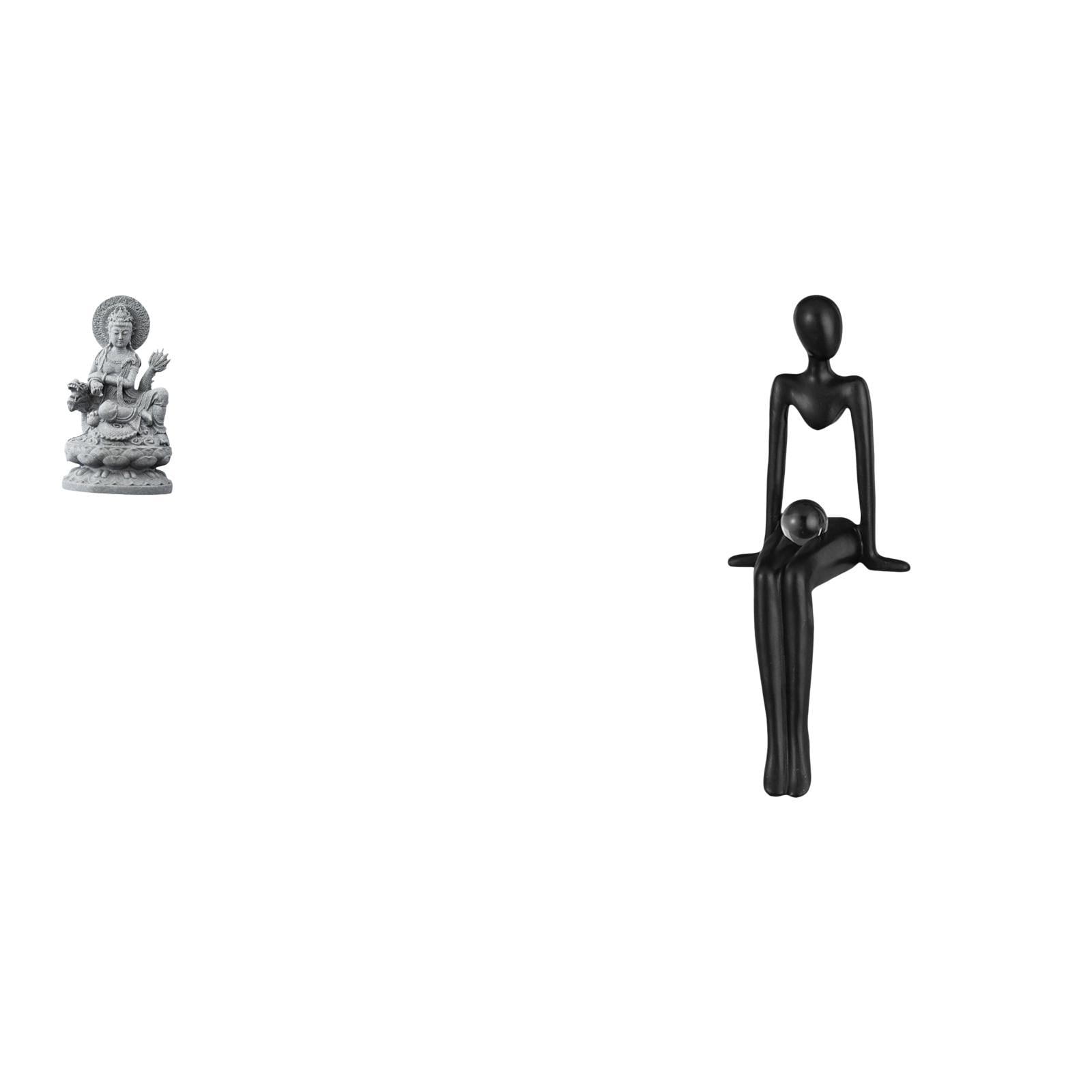 Guan Yin Statue Thinker Figurine Chinese Sculpture Resin Material ...