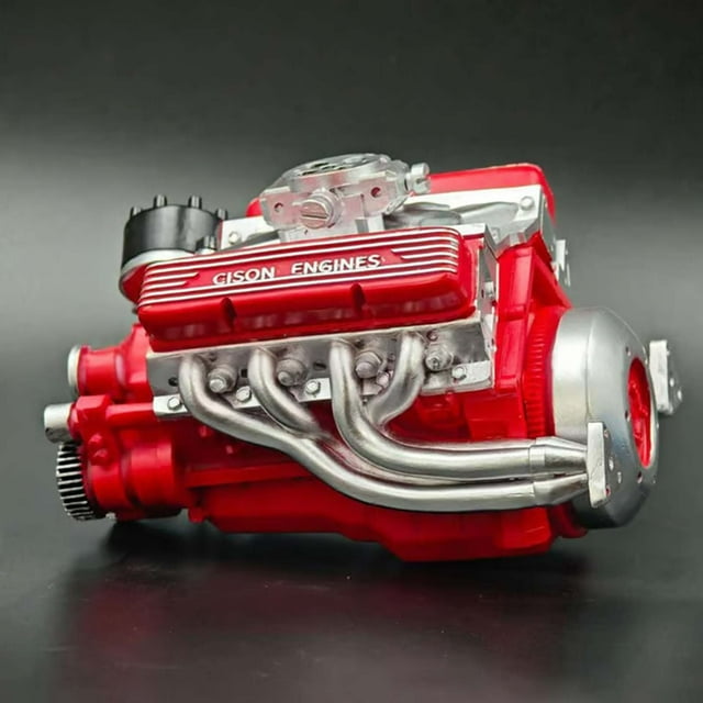 GuanFun Cison V8 Engine Kit Gas - 1/6 Scale Gasoline OHV V8 Small-Block ...
