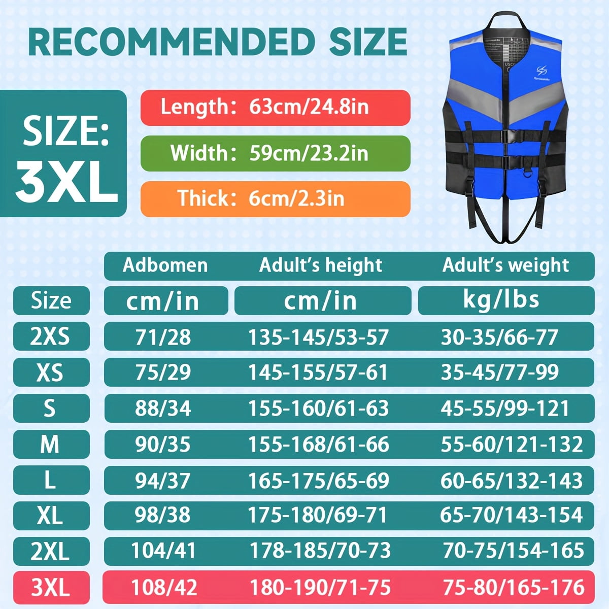 Guang Sheng Pu Adjustable Buoyancy Vest for Adults - 50N Flotation (88 ...