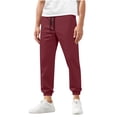 GuangCheng George Men Solid Jogger Pants Elastic Drawstring Waist Soft ...