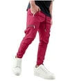 GuangCheng Men's Cargo Pants Elastic Waist Drawstring Joggers Pants ...
