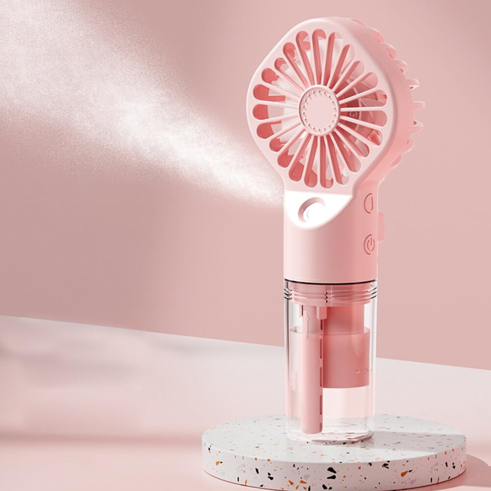 Guanglv Mini USB Handheld Fan 2 Battery Pocket Fans with Mist Spray ...