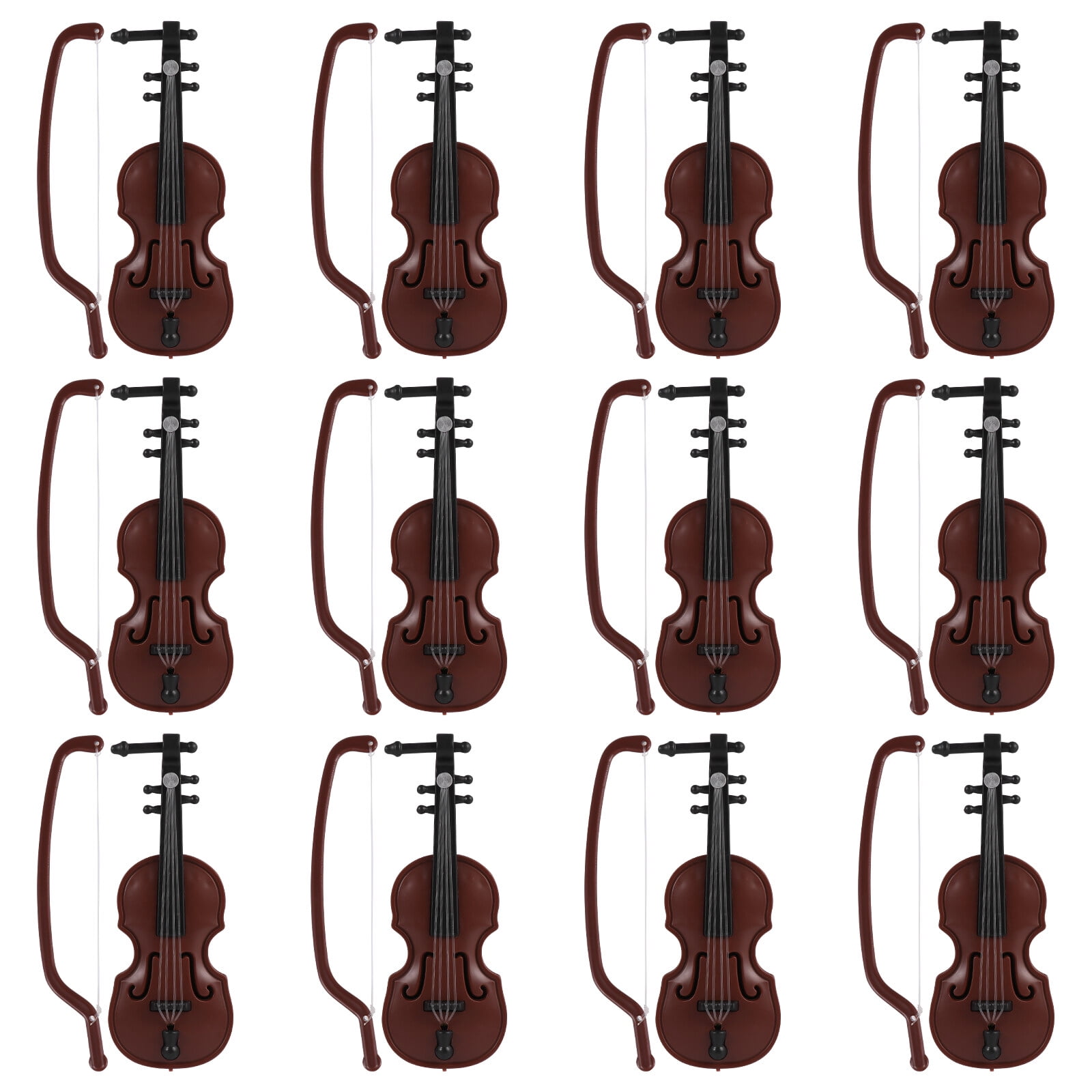 Guangmc 12 Mini Violin Dollhouse Musical Instruments for Tree ...