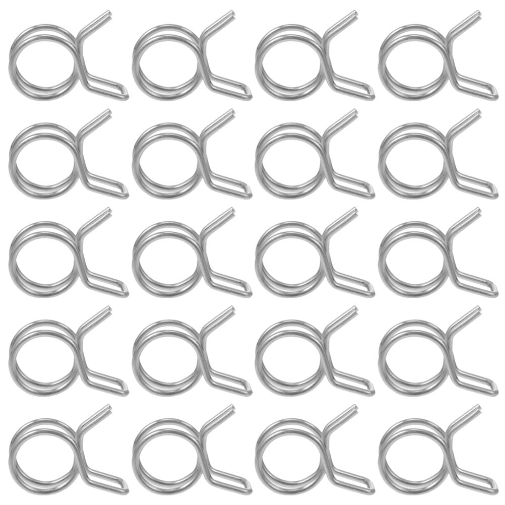 Guangmc 120pcs Stainless Steel Water Pipe Clips Double Wire Spring ...
