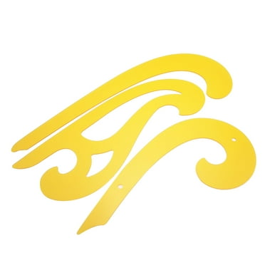 6PC Transparent Geometric Drawing Ruler Design Template Ruler Set ...