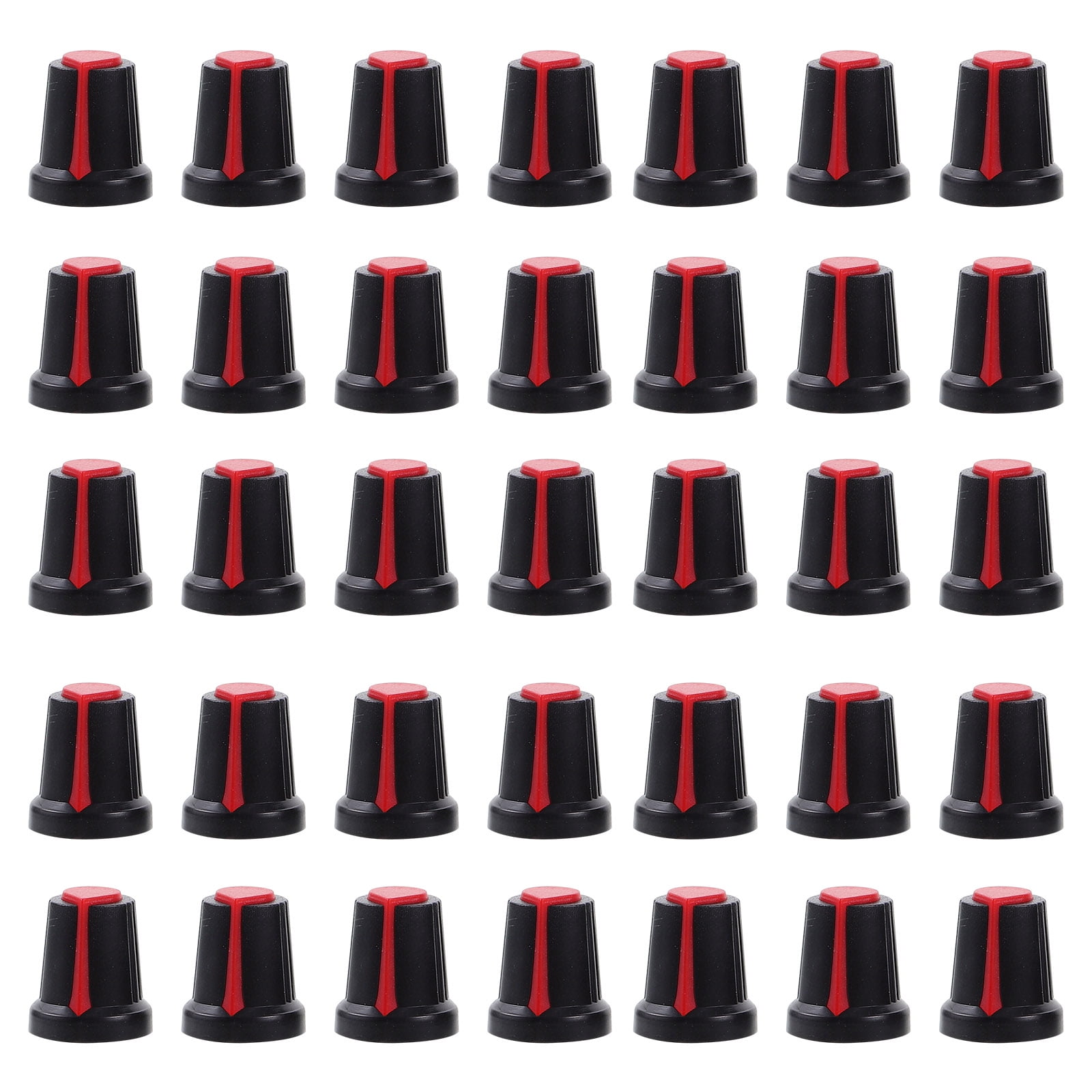 DEMACRIO Potentiometer Knob Cap Red Plastic 50Pcs Inner Diameter 0.24in ...