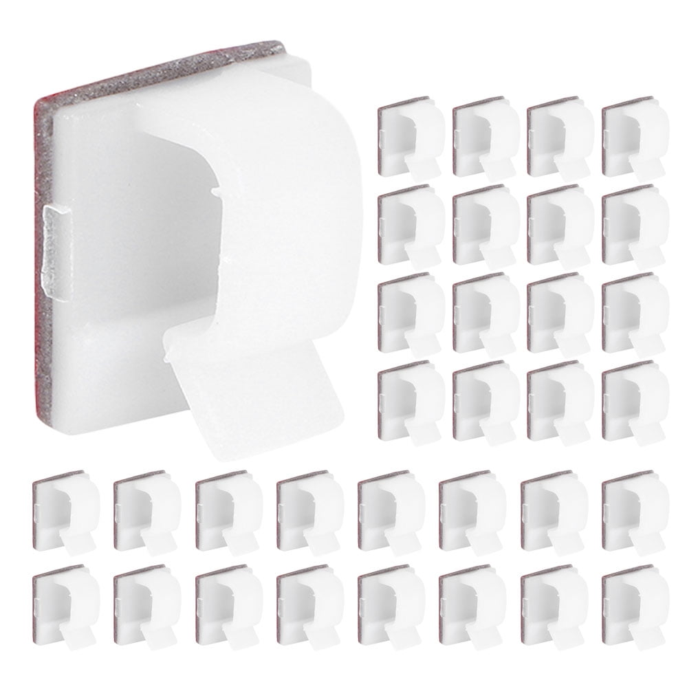 Guangmc 50pcs Self-adhesive Cable Clips Wire Clamp for Car Office Home ...
