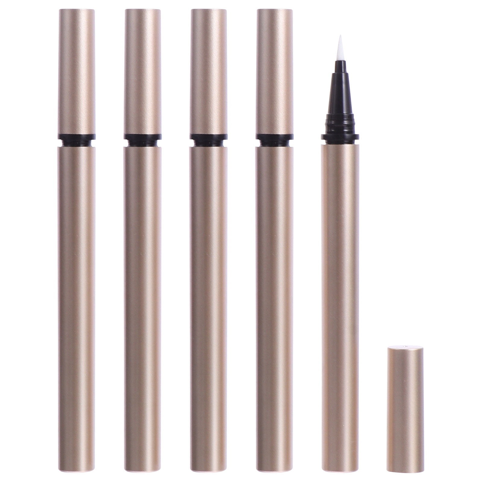 Guangmc 5Pcs Empty Eyeliner Pen Tube DIY Bottle Container Gold ...