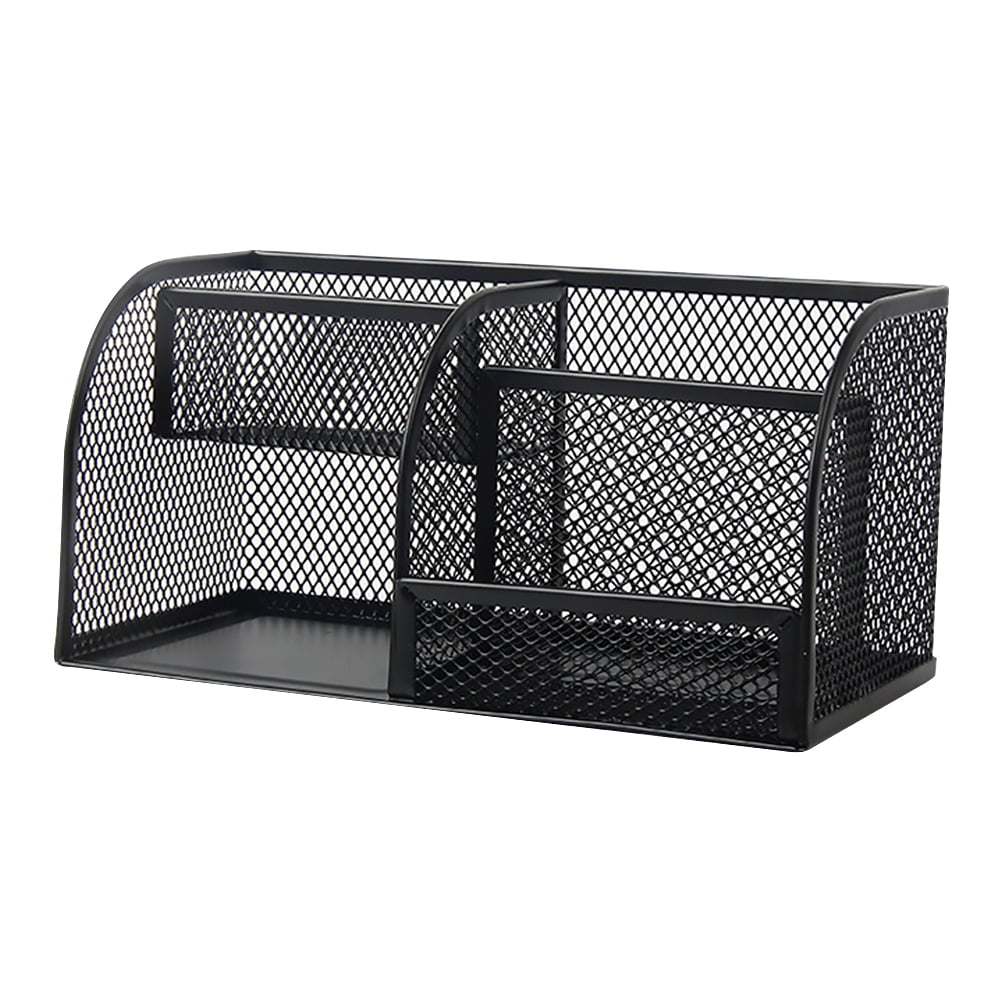 Guangmc Black Mesh Desk Organizer with 4 Compartments - Walmart.com