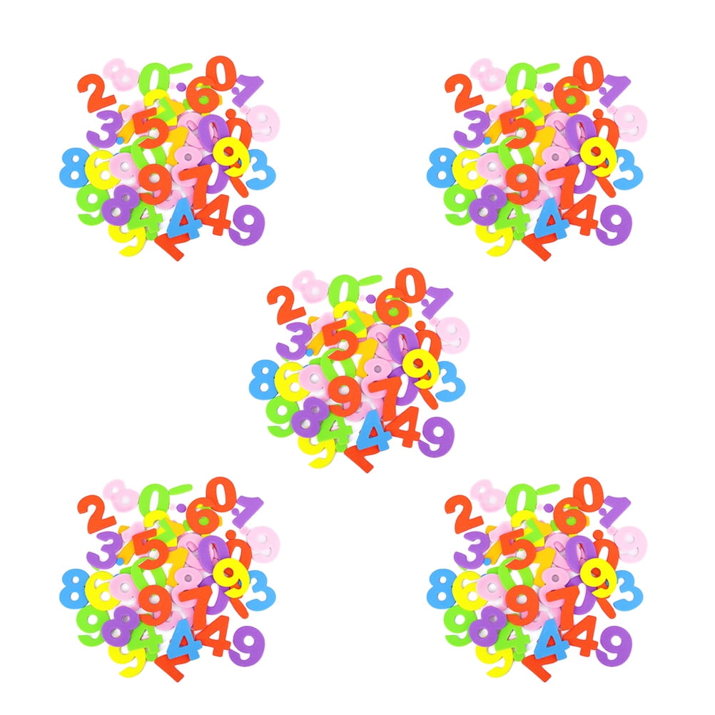 Guangmc Kids Number Foam Stickers - 5 Pack Self-Adhesive Crafts ...