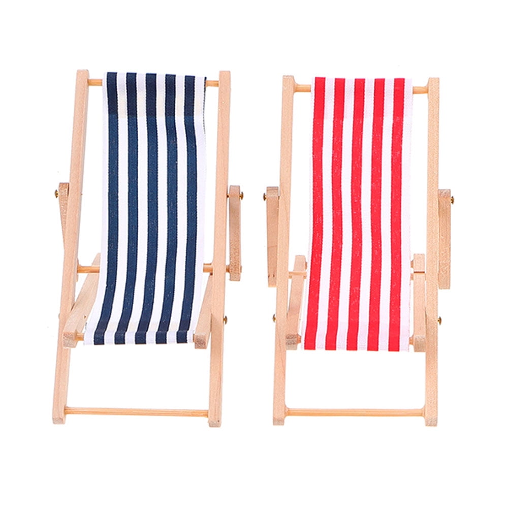 Guangmc Mini Beach Chairs 2Pcs Decorative Desktop Wooden Chair ...