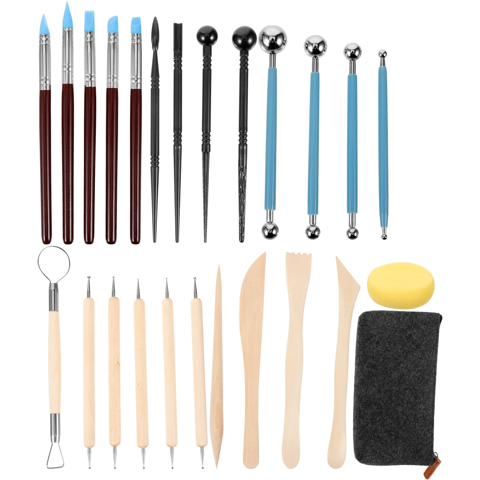 Guangmc Polymer Clay Sculpting Tools Set with Air Dry Clay & Rock ...