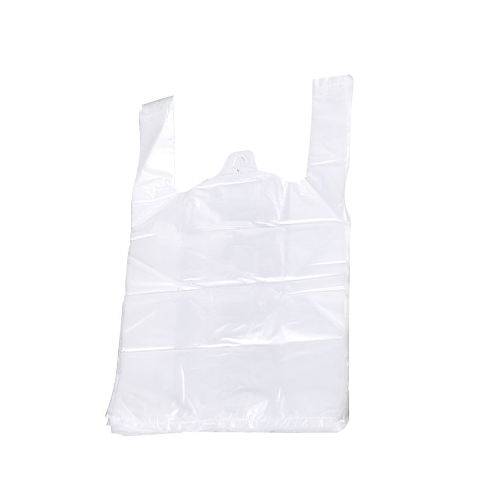 Guangmc Trash Bags with Handle Disposable Plastic Shopping 100 pcs ...