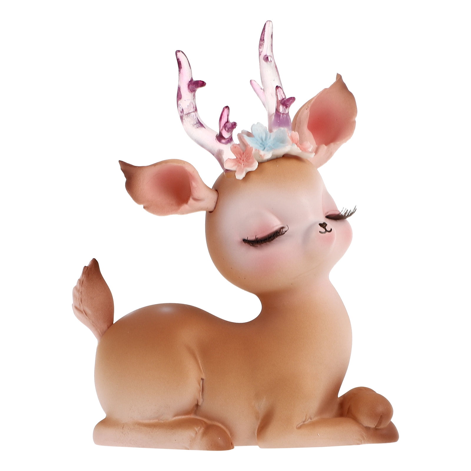 Guangmc Woodland Deer Figurines Cake Topper Set - Cute Miniature Animal ...