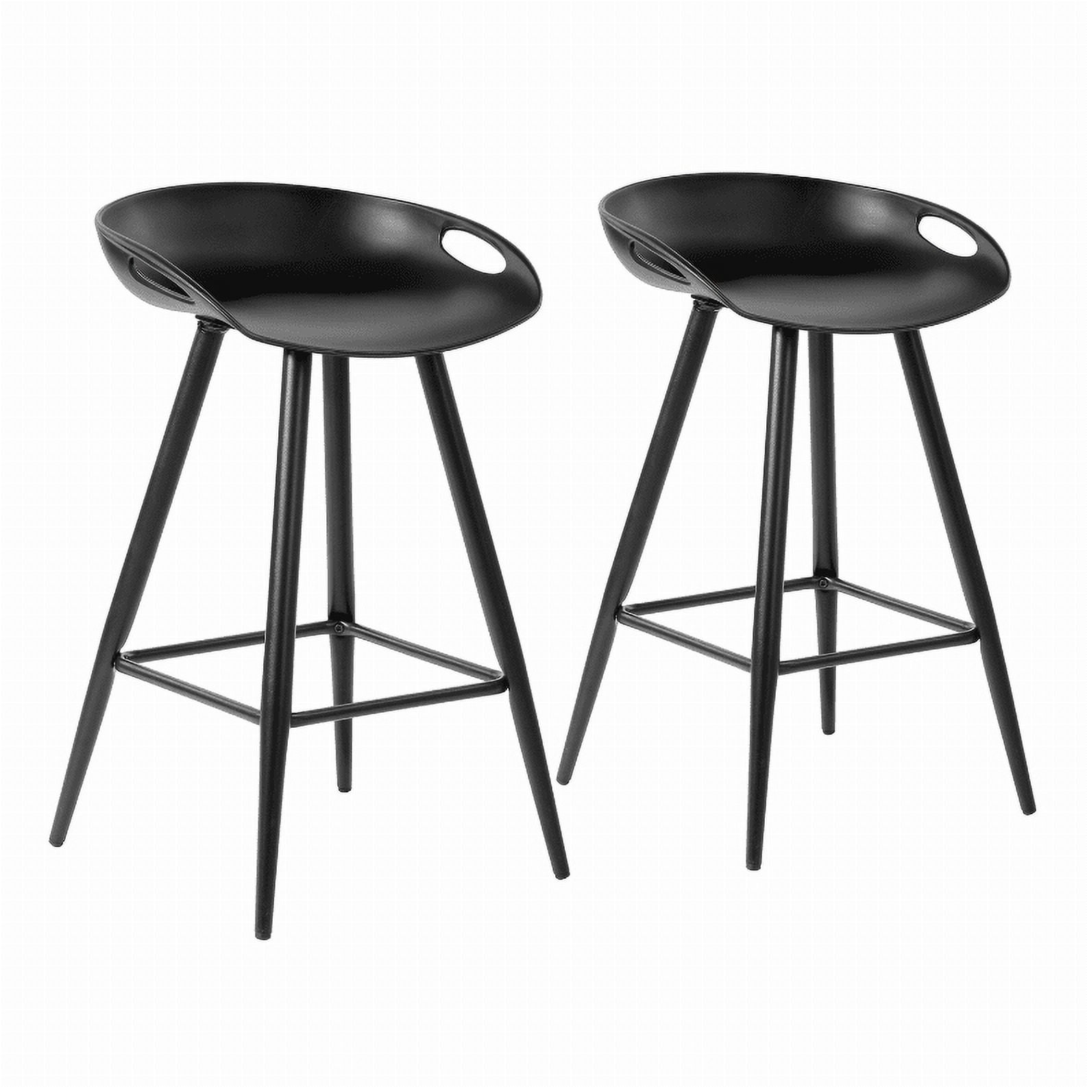 Guangxin Furniture Homy Casa 24'' Plastic Seat Counter Bar Stools (Set ...