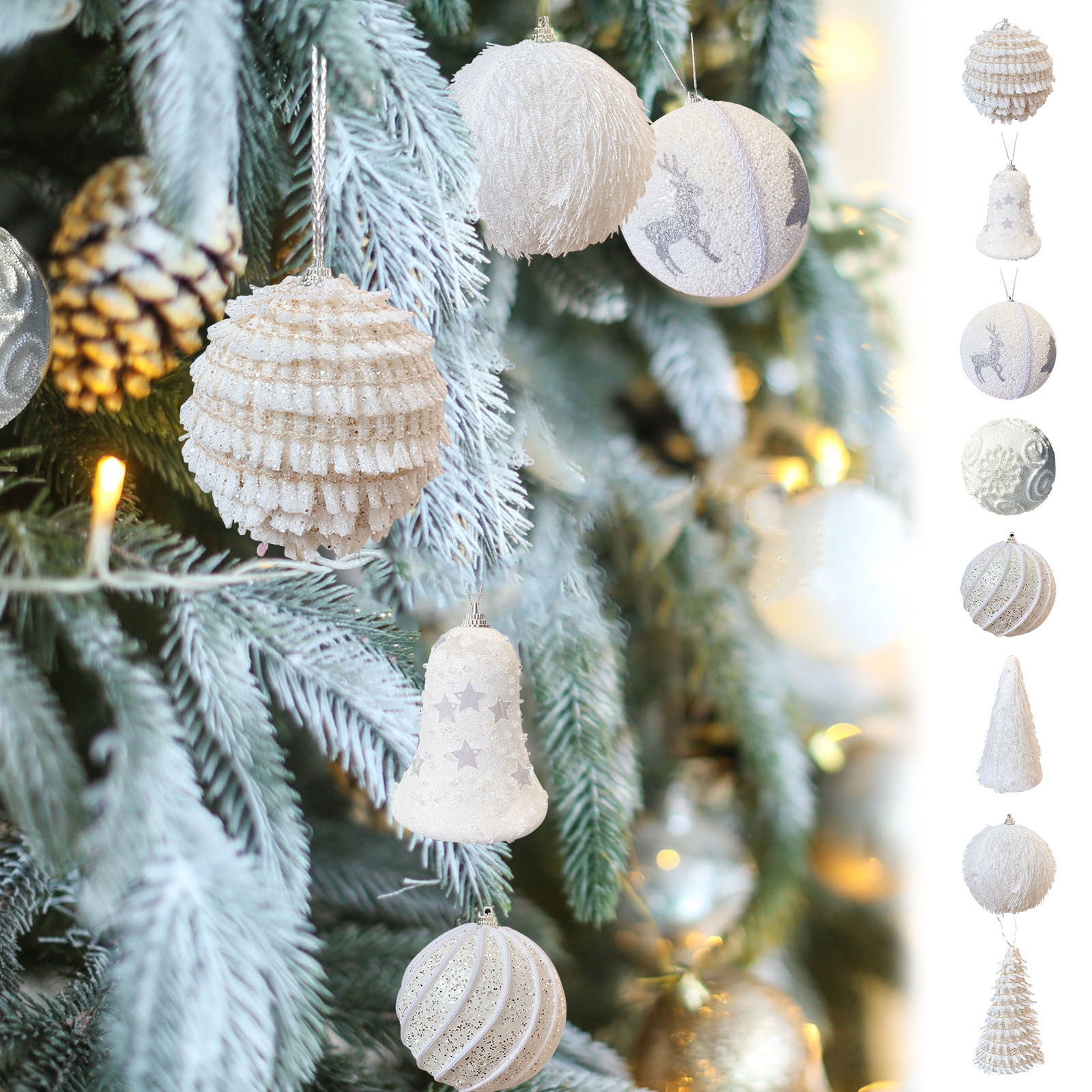 Guanhe Christmas Ball Ornaments for Tree Decor, 1Pcs/4'' Winter Wishes ...