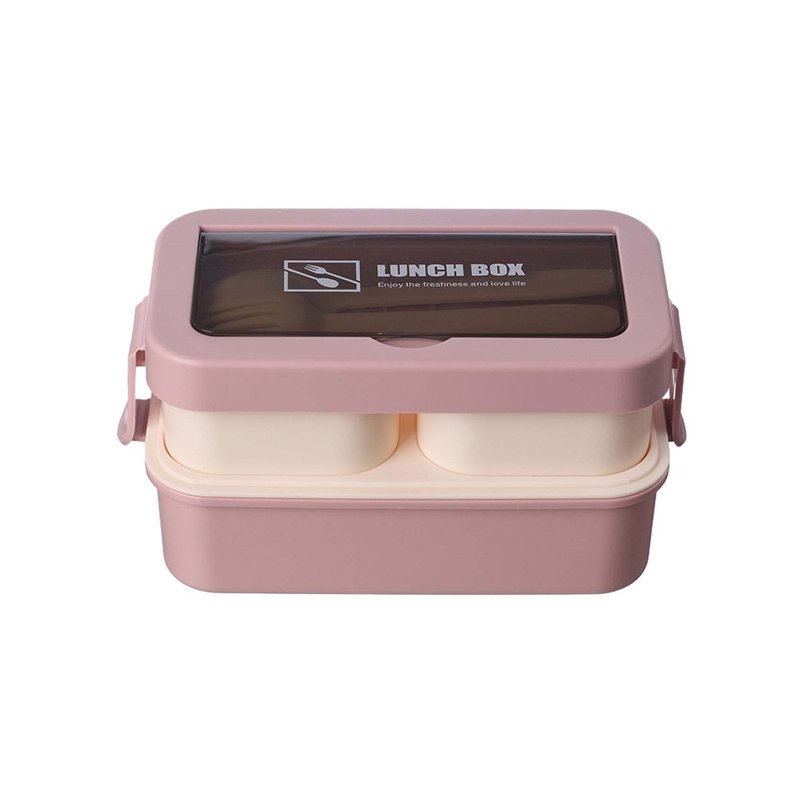 Guanhe Clearance 2 Layers Bento Lunch Box with Spoon and Fork ...