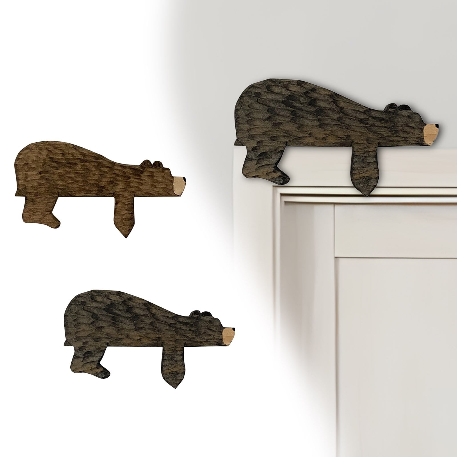Guanhe Door Topper (Wood - Left Side) - Adorable Bear Shape Door Topper ...