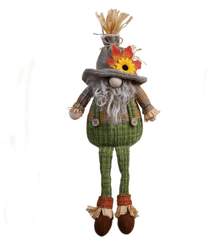Guanhe Fall Decorations for Home Thanksgiving Straw Hats Doll, Long Leg ...