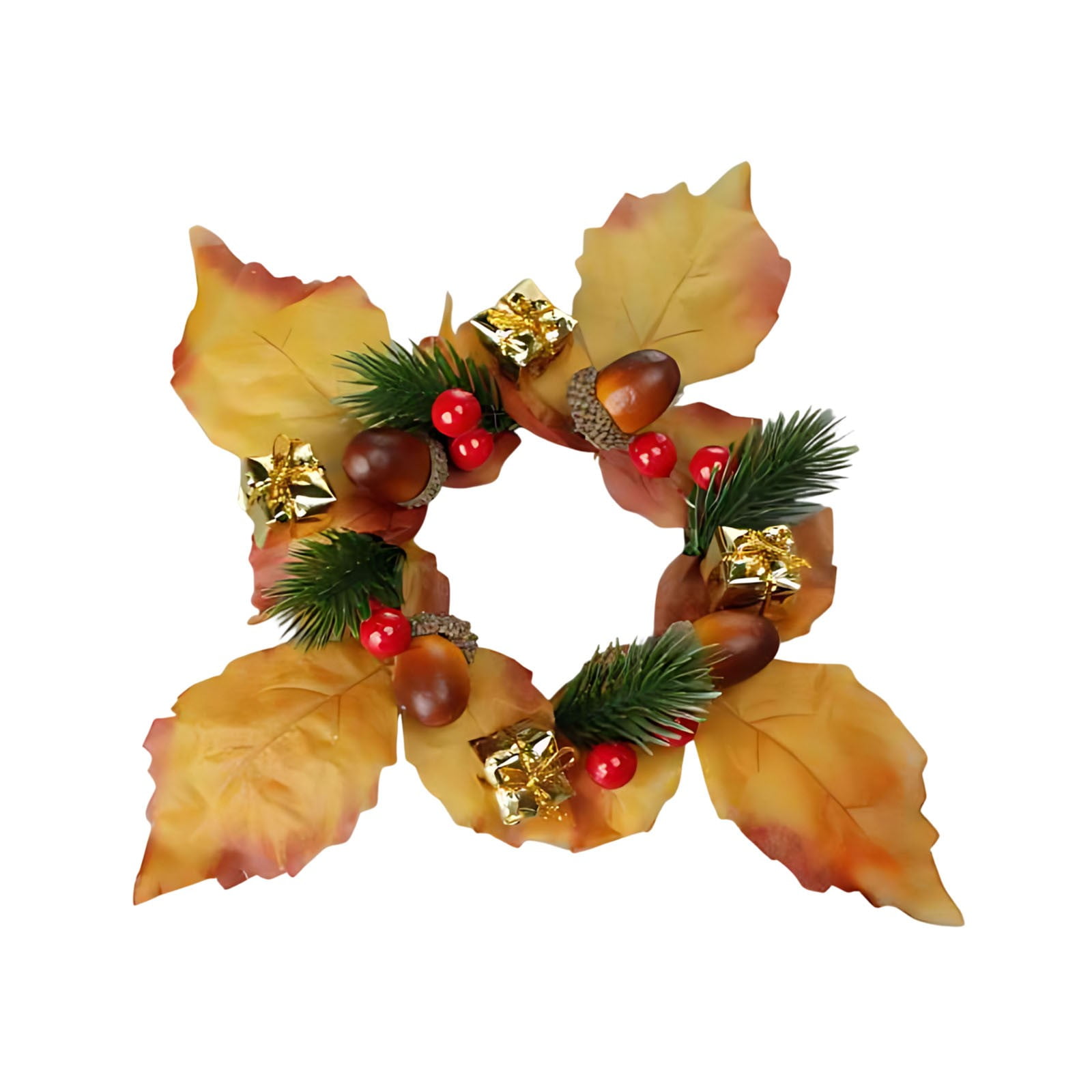 Guanhe Fall Harvest Centerpiece Thanksgiving Candle Holders, Maple ...