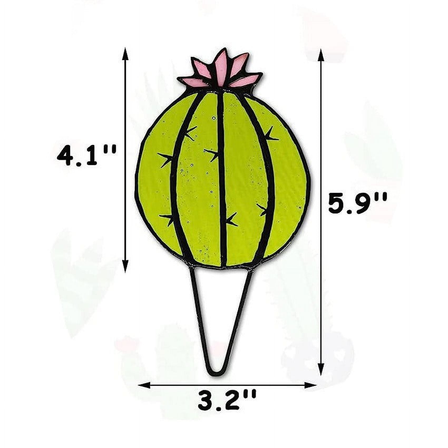 Guanhe Garden Stake Acrylic Colorful Cactus, Garden Cactus Stake for ...