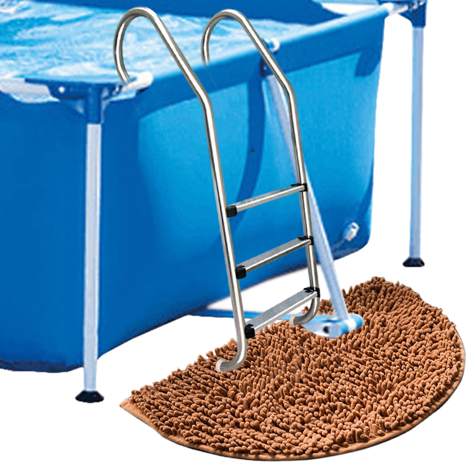 AnuirheiH Pool Deck Mats Outdoor Waterproof Non Slip Chenille Floor Mat ...