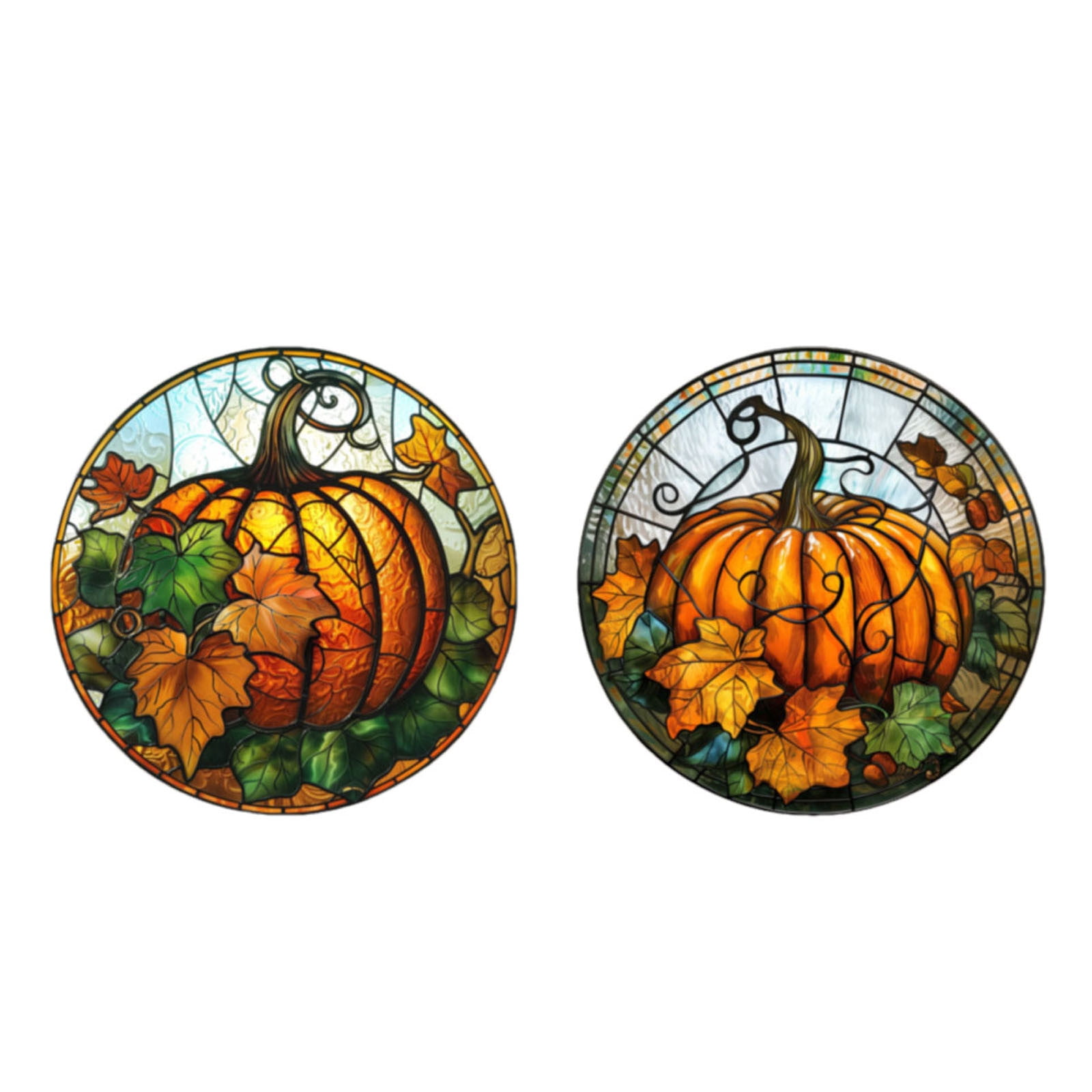 Guanhe Pumpkin Theme Stickers, Colorful Window Glass Stickers Fall ...