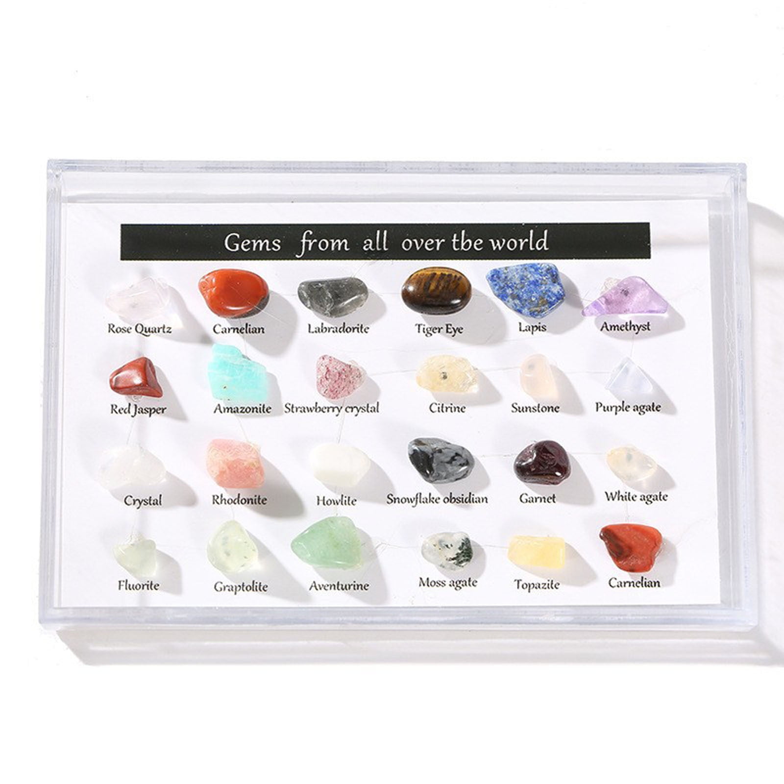 Guanhe Rocks Collection Crystals Gift Box Set 24Pcs, Christmas Gifts ...