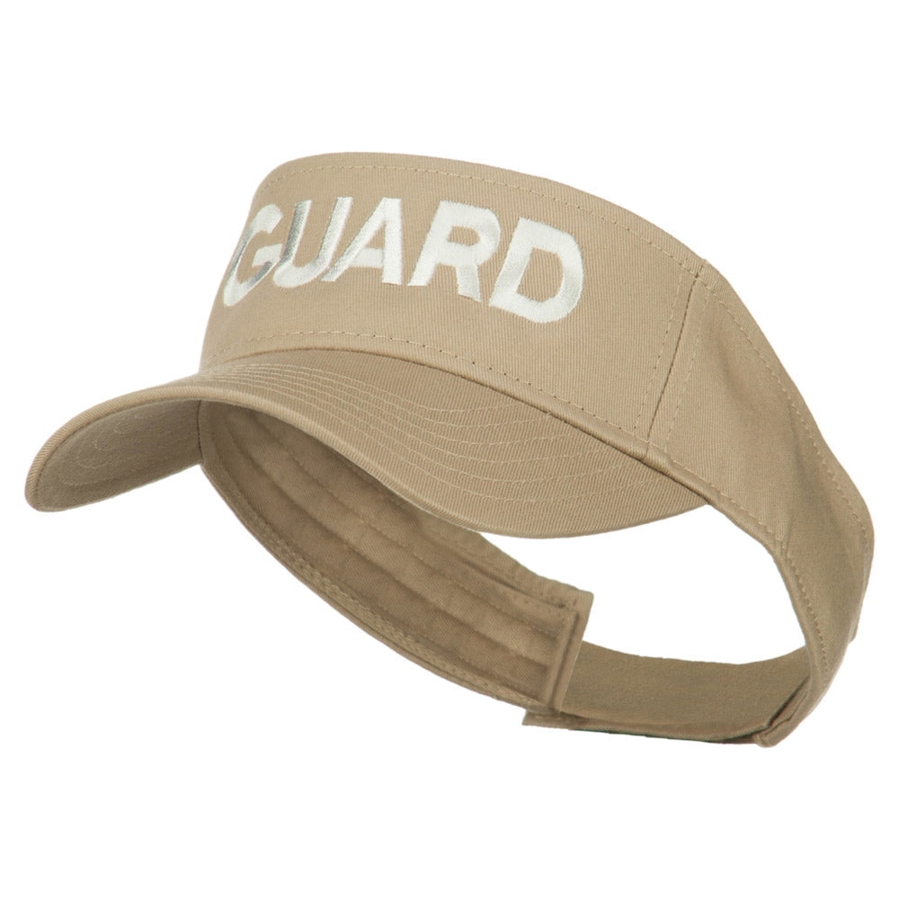 Guard Embroidered Cotton Twill Sun Visor - Khaki OSFM - Walmart.com