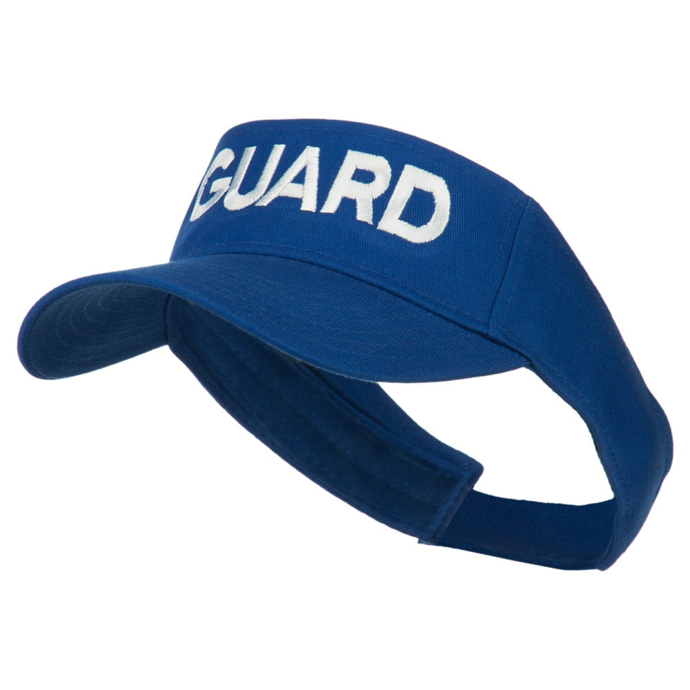 Guard Embroidered Cotton Twill Sun Visor - Royal OSFM - Walmart.com