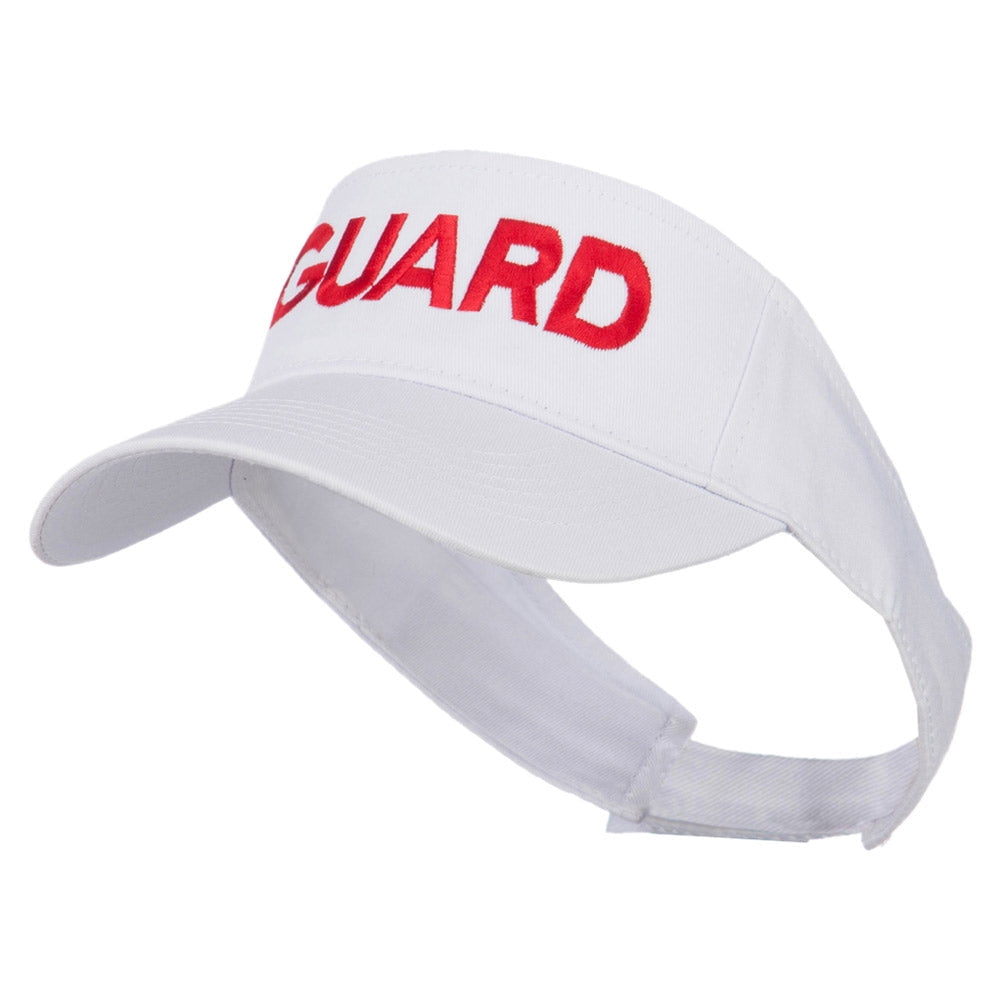 Guard Embroidered Cotton Twill Sun Visor - White OSFM - Walmart.com