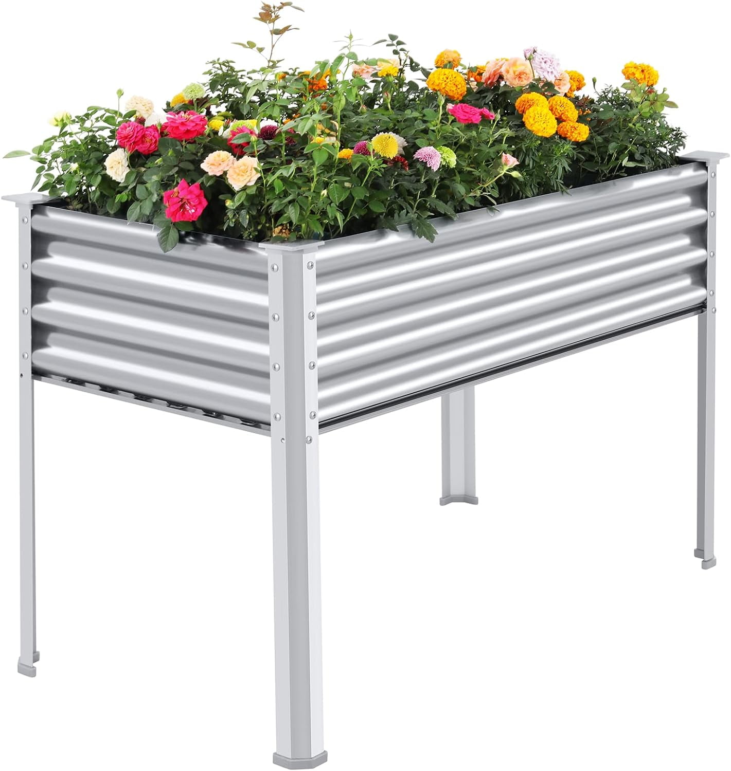 Guard Galvanized Raised Garden Bed with Legs, 48×24×32in Large Metal ...
