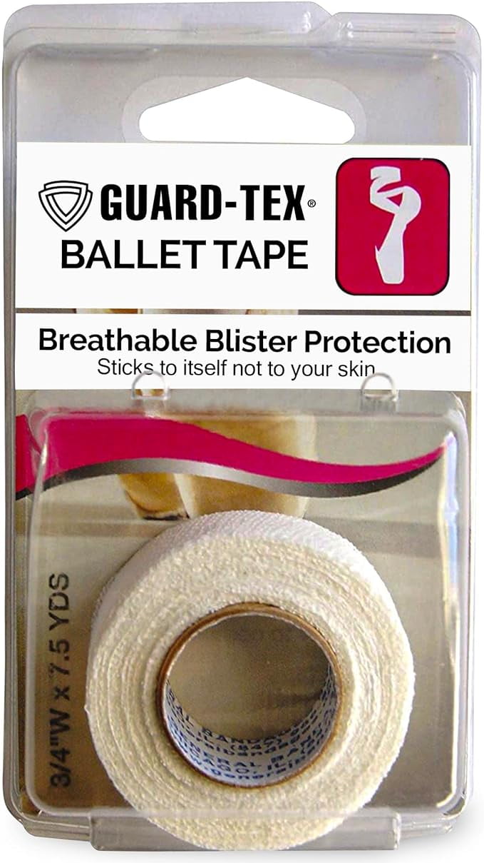 Guard-Tex White ¾" Original Ballet Tape - Self Adhering Toe Wrap for ...