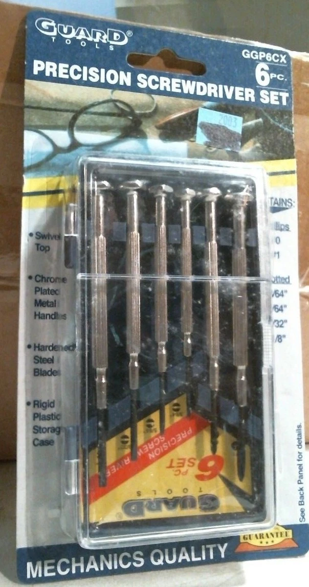 Guard Tools Ggp6Cx Precision Screwdriver Set 6 Piece Mechanics Quality ...